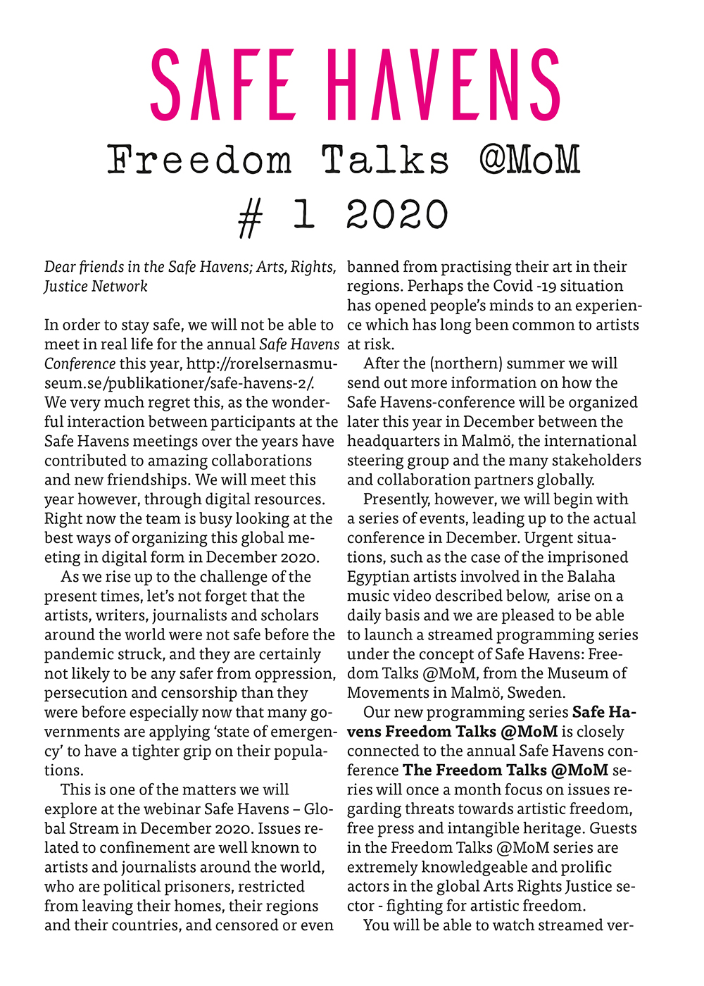 SH|FT - Freedom talks